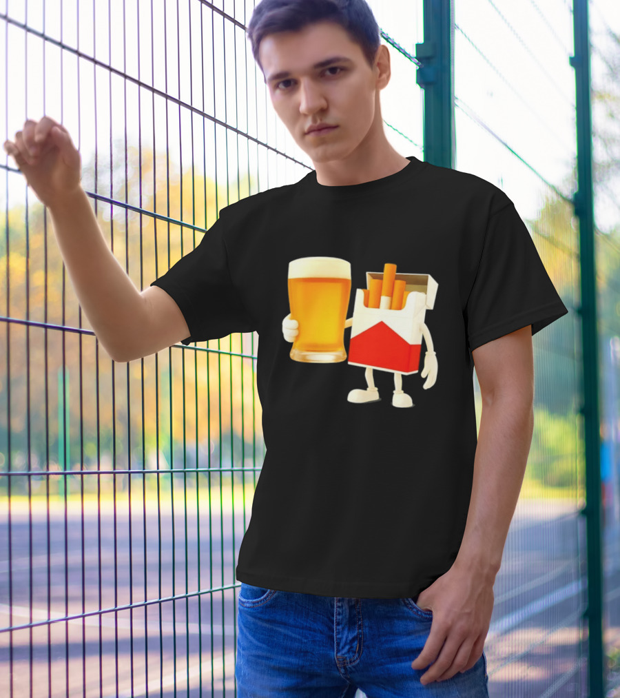 Beer And Marlboro Cigarettes Friendship Meme T-Shirt