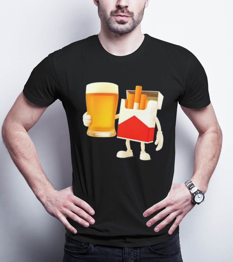 Beer And Marlboro Cigarettes Friendship Meme T-Shirt