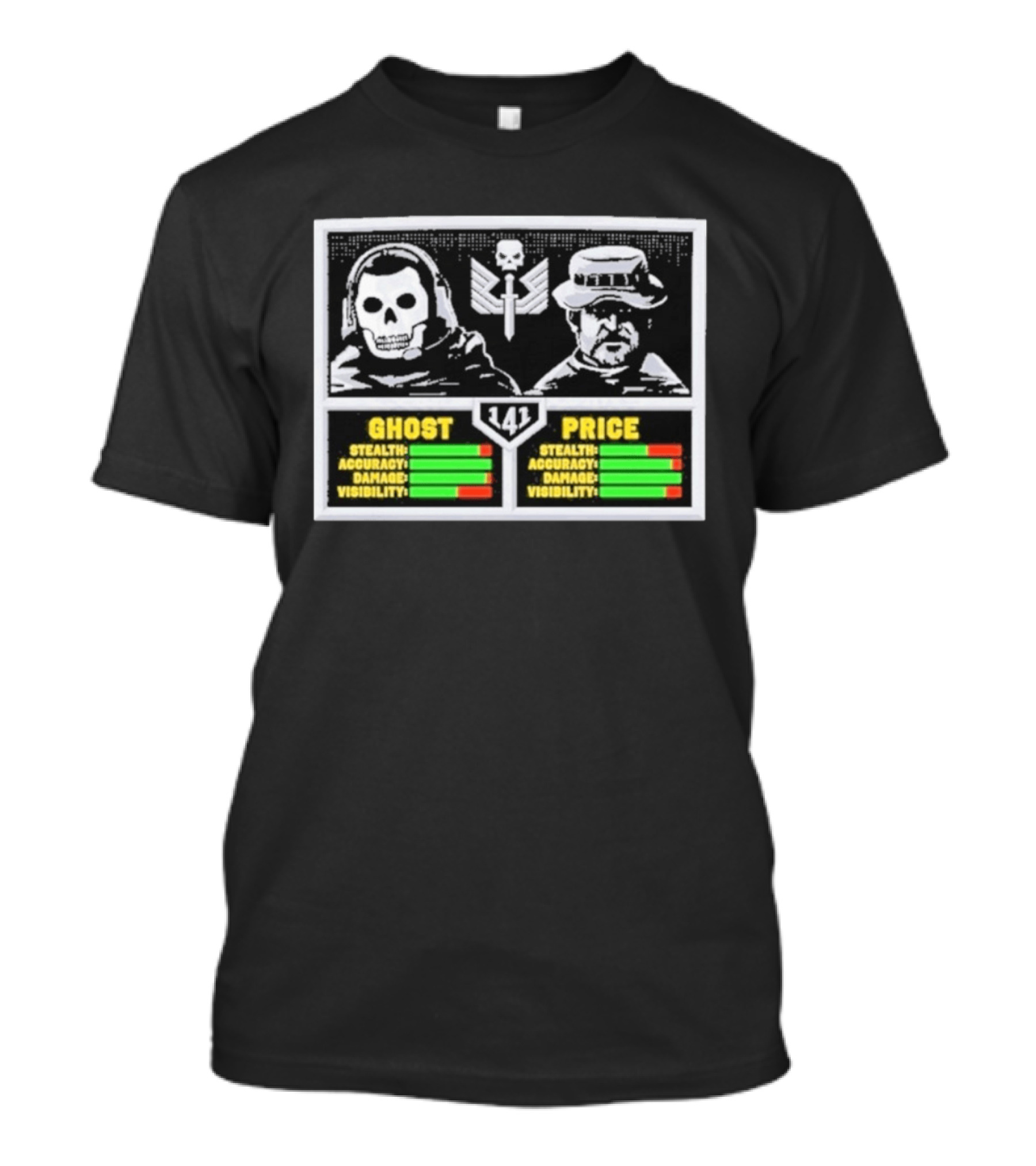 Call Of Duty Ghost Price Stealth Accuracy Damage Visibility 141 T-Shirt
