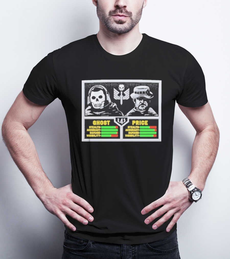 Call Of Duty Ghost Price Stealth Accuracy Damage Visibility 141 T-Shirt