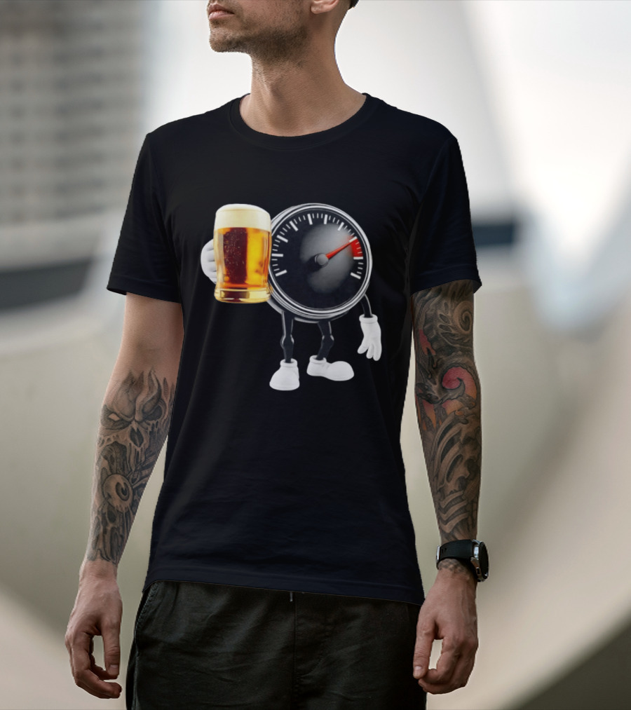 Speedometer Beer Gauge Fun Drinking Meter T-Shirt