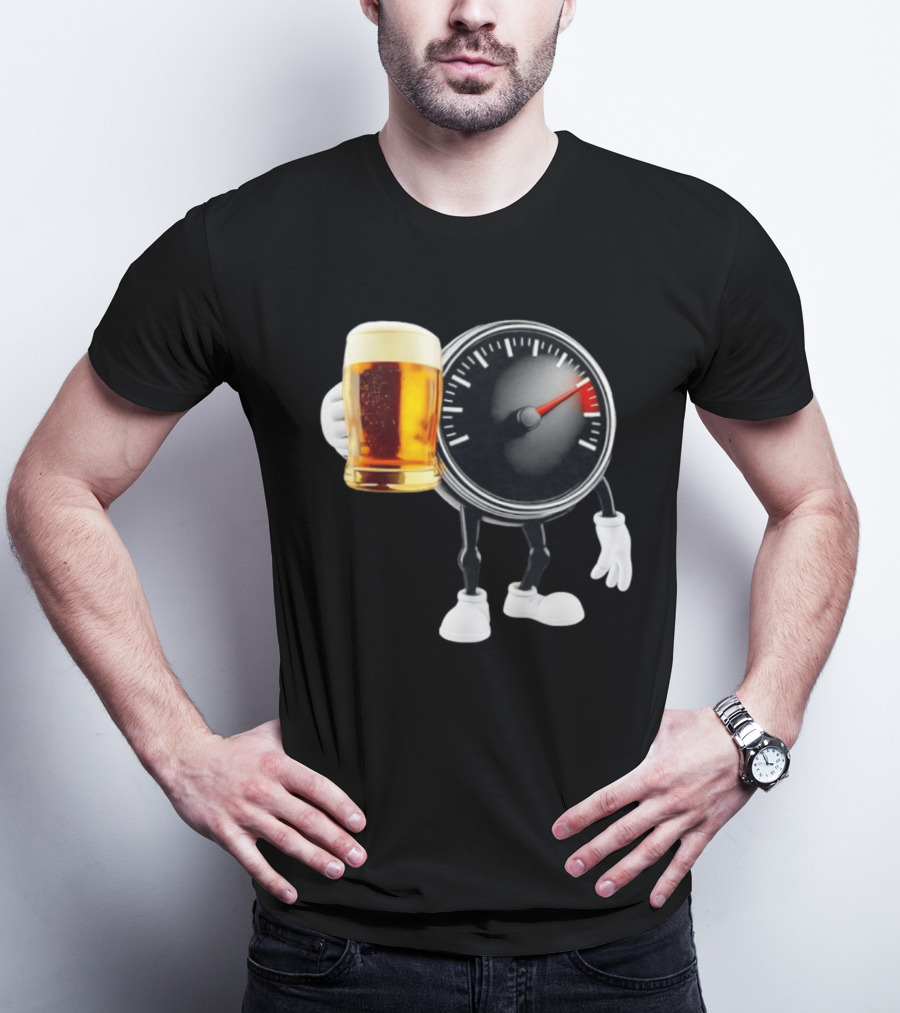 Speedometer Beer Gauge Fun Drinking Meter T-Shirt