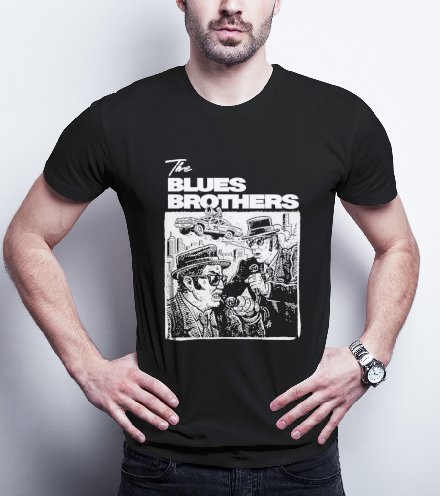 The Blues Brothers John Belushi Dan Aykroyd Classic Movie Scene Iconic Moment T-Shirt