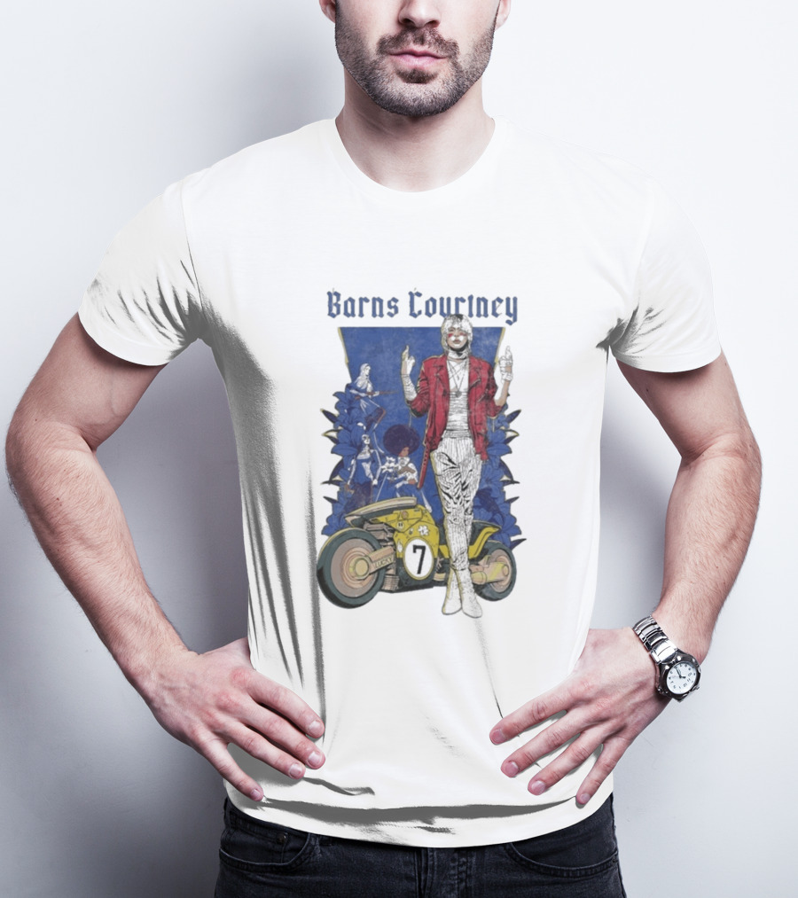 Barns Courtney Lucky 7 Anime Motorcycle And Music T-Shirt