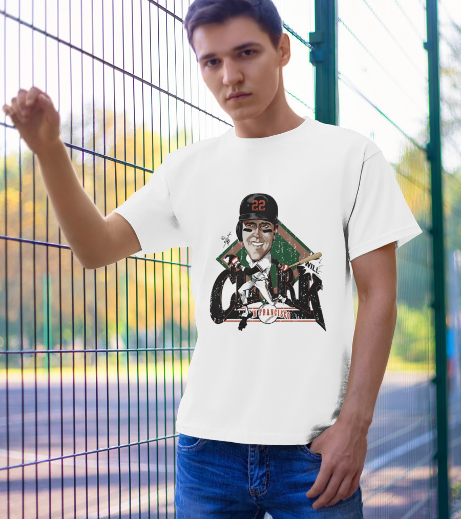 Will Clark San Francisco Giants 22 Bruce Stark Caricature T-Shirt