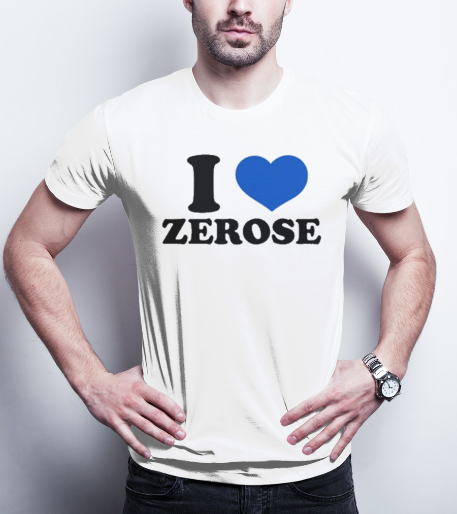 I Love Zerose Heart Blue T-Shirt