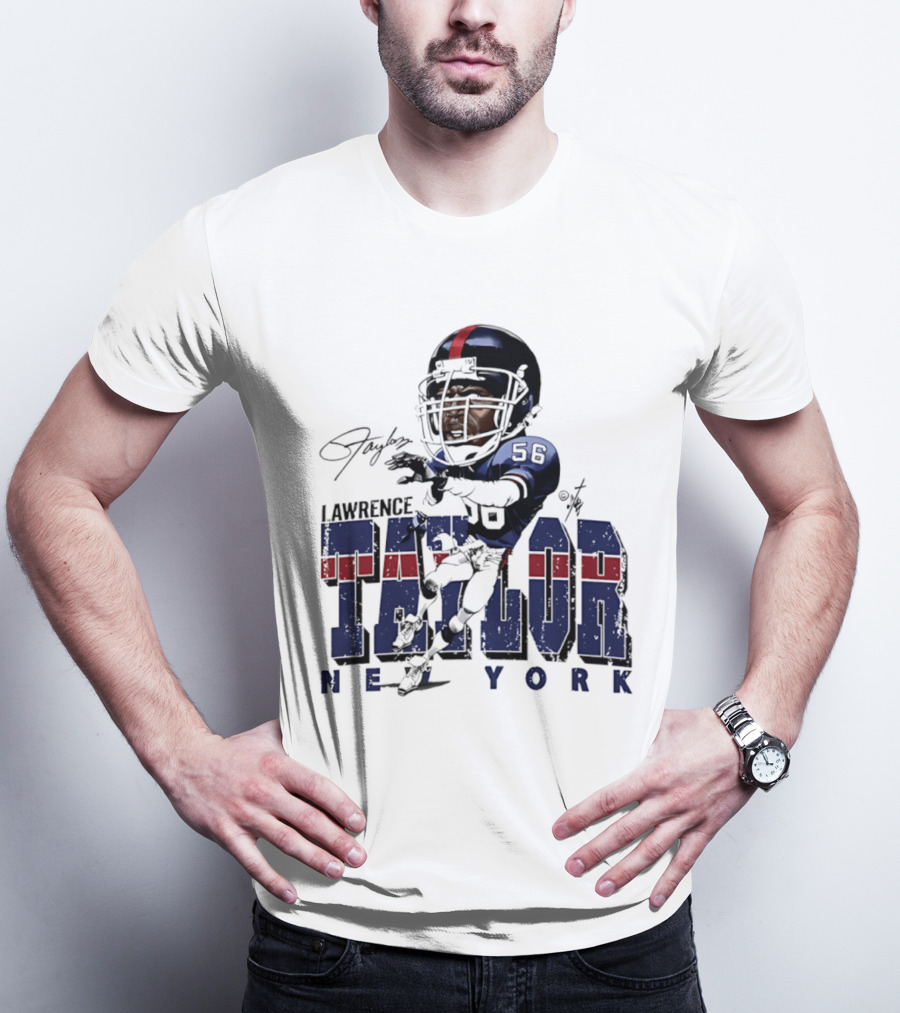Lawrence Taylor New York Giants Bruce Stark Caricature 56 T-Shirt