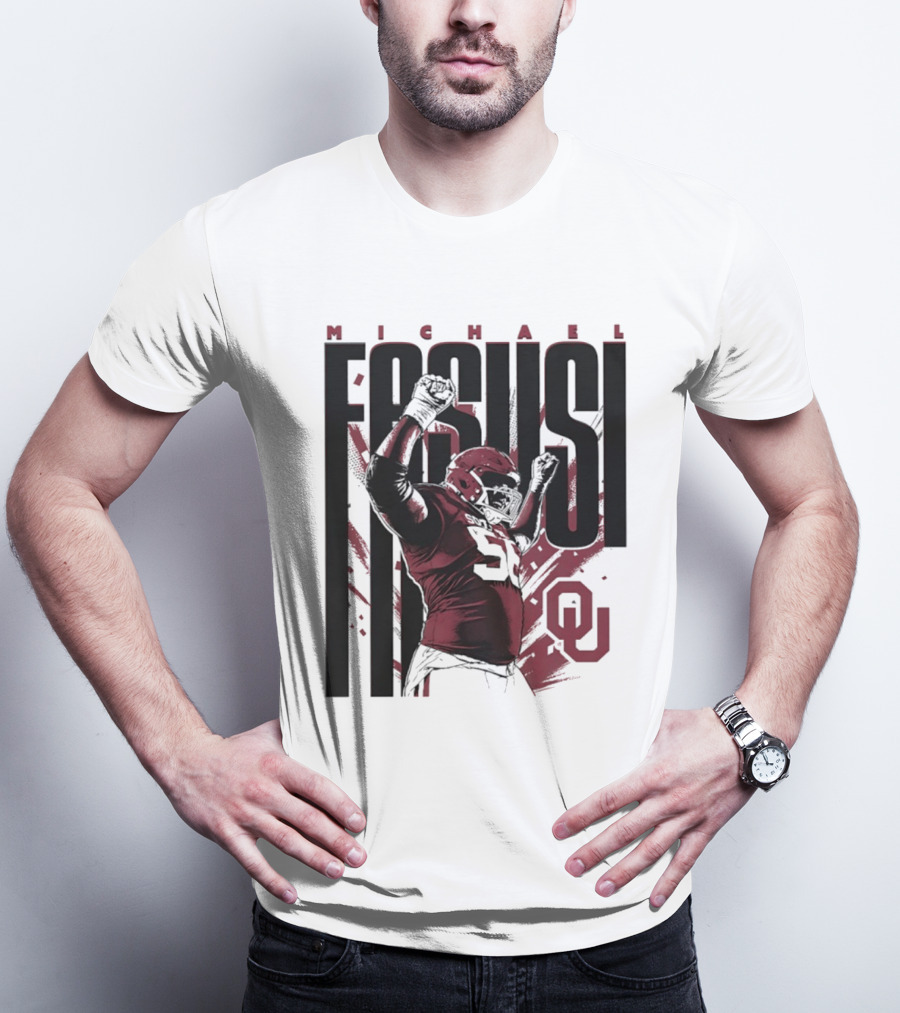 Michael Fasusi Oklahoma Sooners Football NCAA Player OU T-Shirt