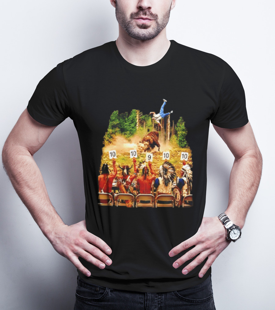 Bison Rodeo Incident Judges Score 10 9 10 T-Shirt