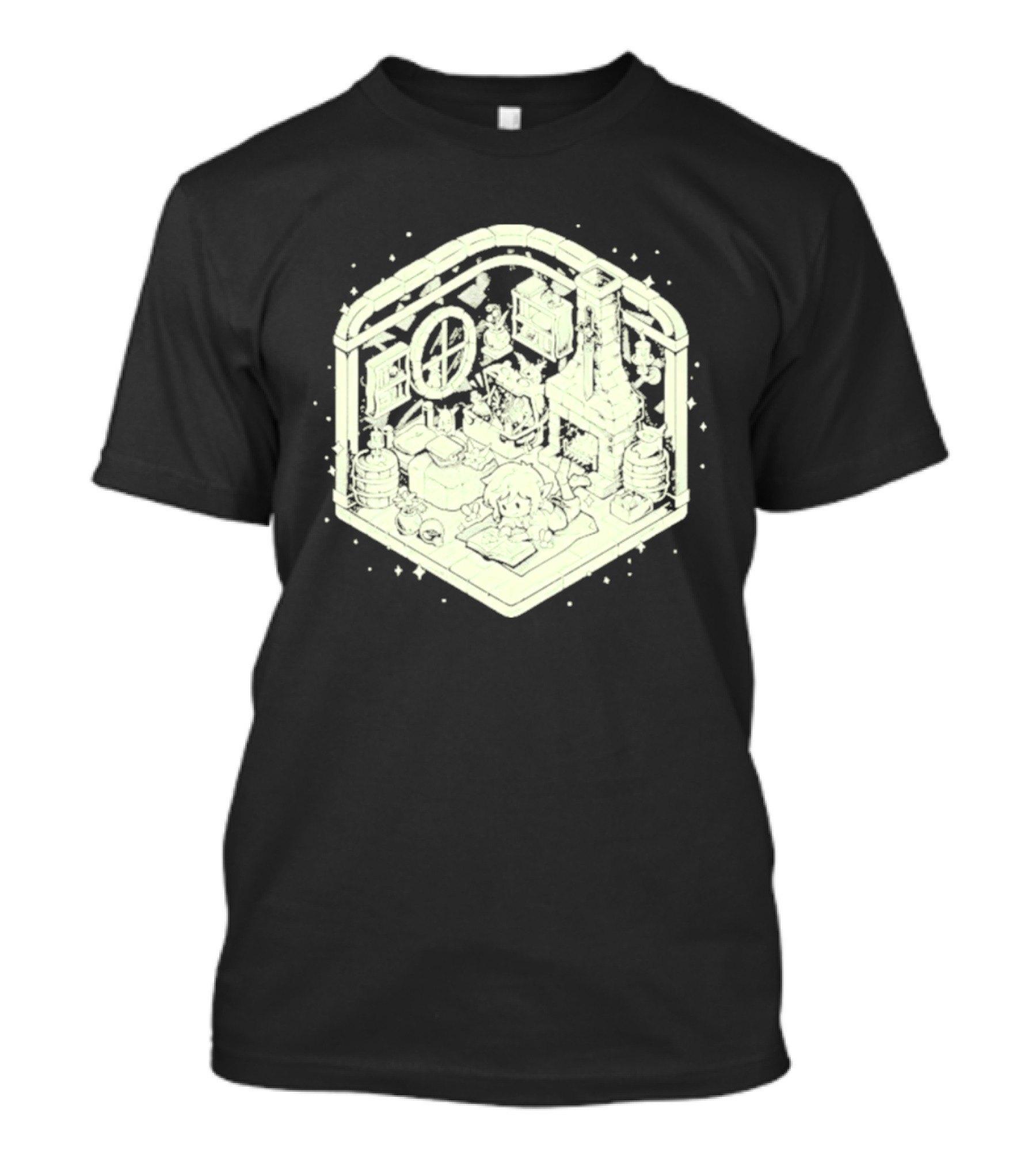 Cozy Hero's Hideout Avengers Room Isometric T-Shirt