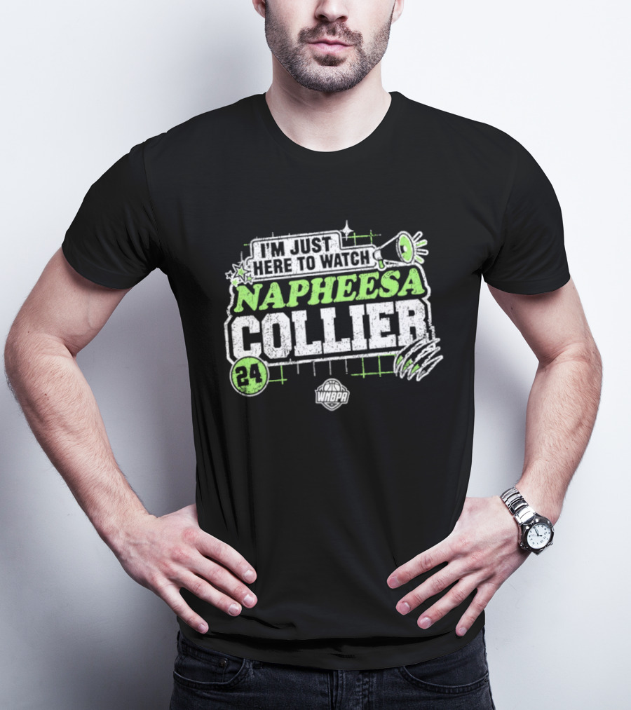 I'm Just Here To Napheesa Collier 24 Minnesota Lynx WNBA T-Shirt