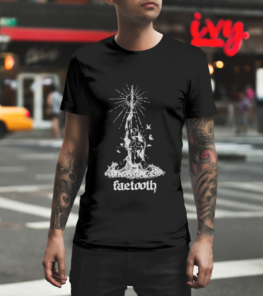 Faetooth Ethereal Sword And Vine Metal Band Doomgaze T-Shirt