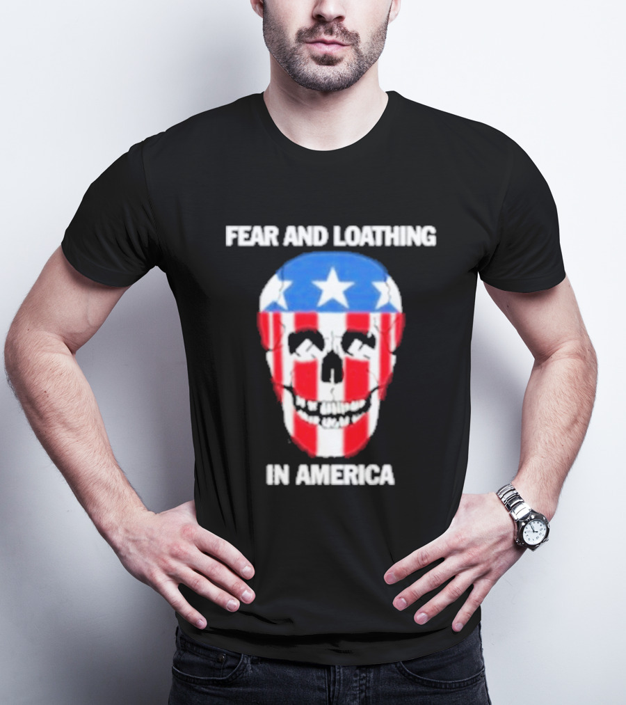 Fear And Loathing In America Skull Stars Stripes T-Shirt