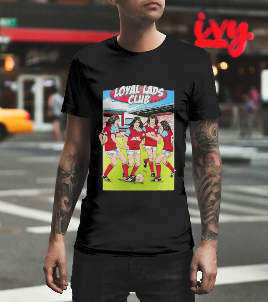 Loyal Lads Club Black Sabbath Heavy Metal Football Team Retro Comic T-Shirt