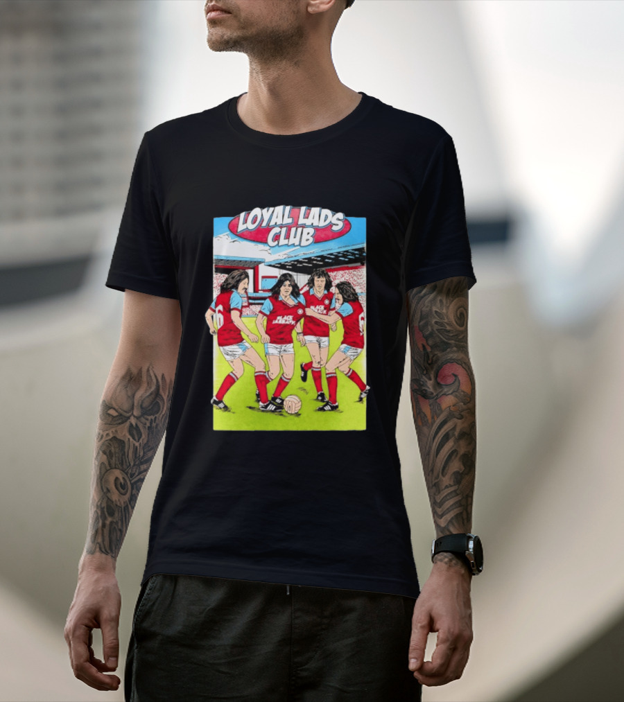 Loyal Lads Club Black Sabbath Heavy Metal Football Team Retro Comic T-Shirt