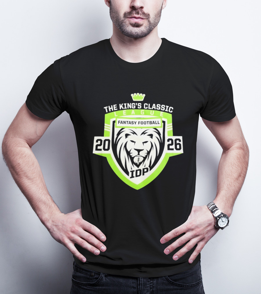 The King's Classic League Fantasy Football 2026 IDP Lion T-Shirt