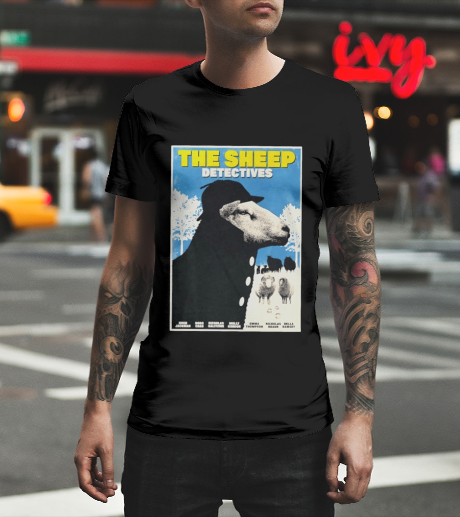 The Sheep Detectives Hugh Jackman Hong Chau Nicholas Galitzine Molly Gordon Emma Thompson Nicholas Braun Bella Ramsey T-Shirt