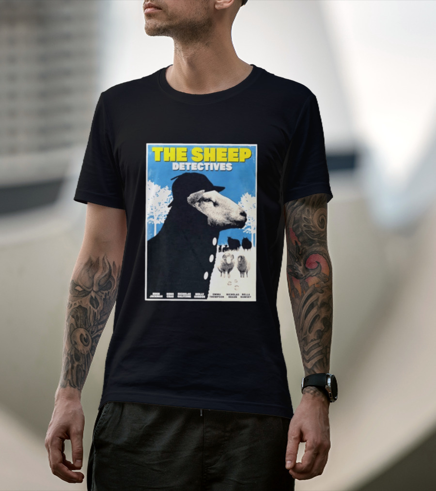 The Sheep Detectives Hugh Jackman Hong Chau Nicholas Galitzine Molly Gordon Emma Thompson Nicholas Braun Bella Ramsey T-Shirt