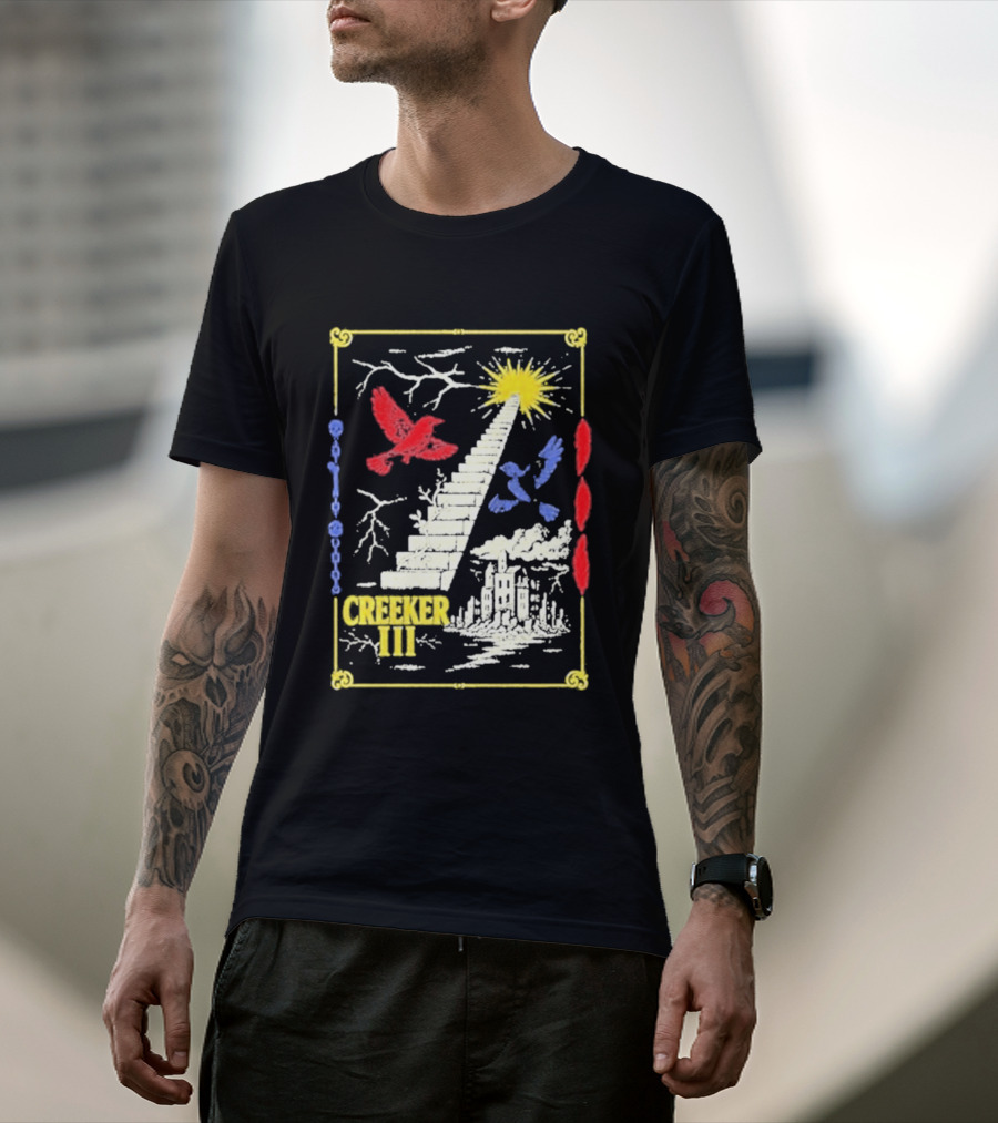 Creeker III Stairway To Sun With Red Bird And Blue Bird T-Shirt