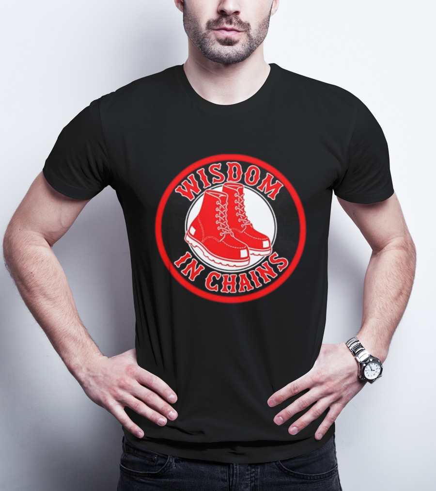 Wisdom In Chains Red Boots Hardcore Punk Band T-Shirt