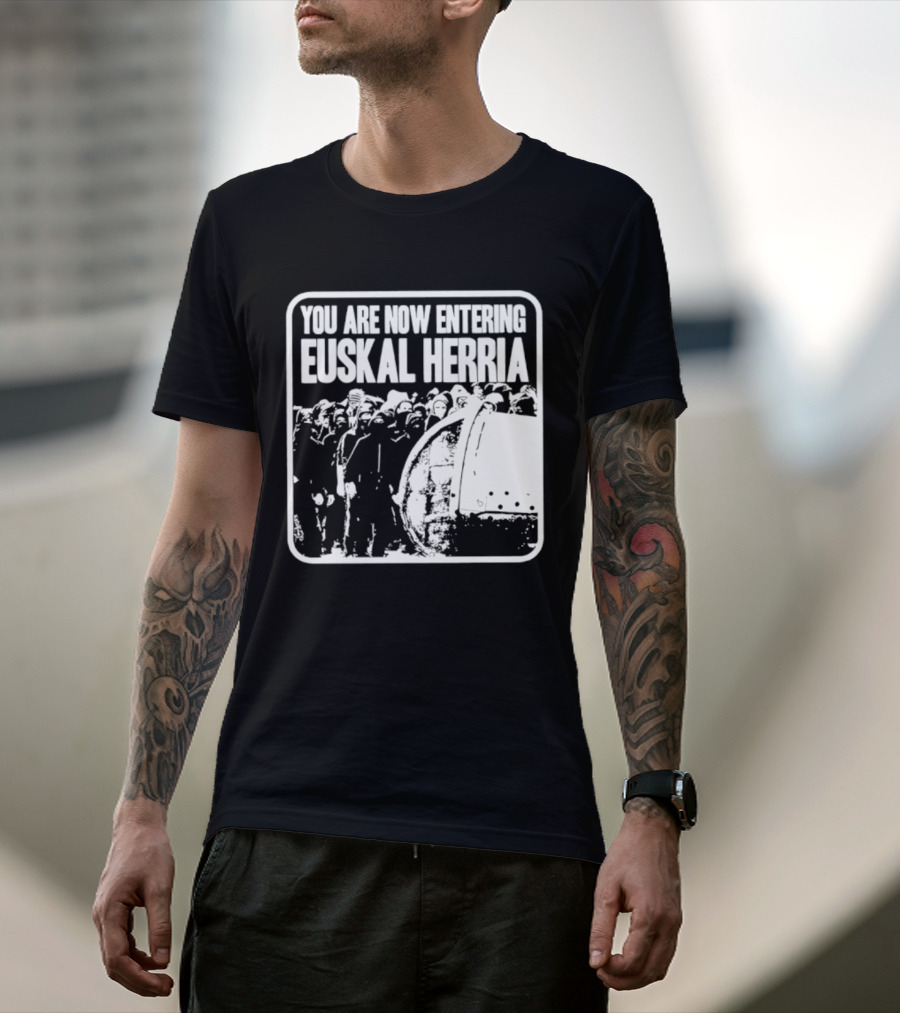 You Are Now Entering Euskal Herria Cosmic Tentacles Studio Edition Historic Basque Country Graffiti T-Shirt