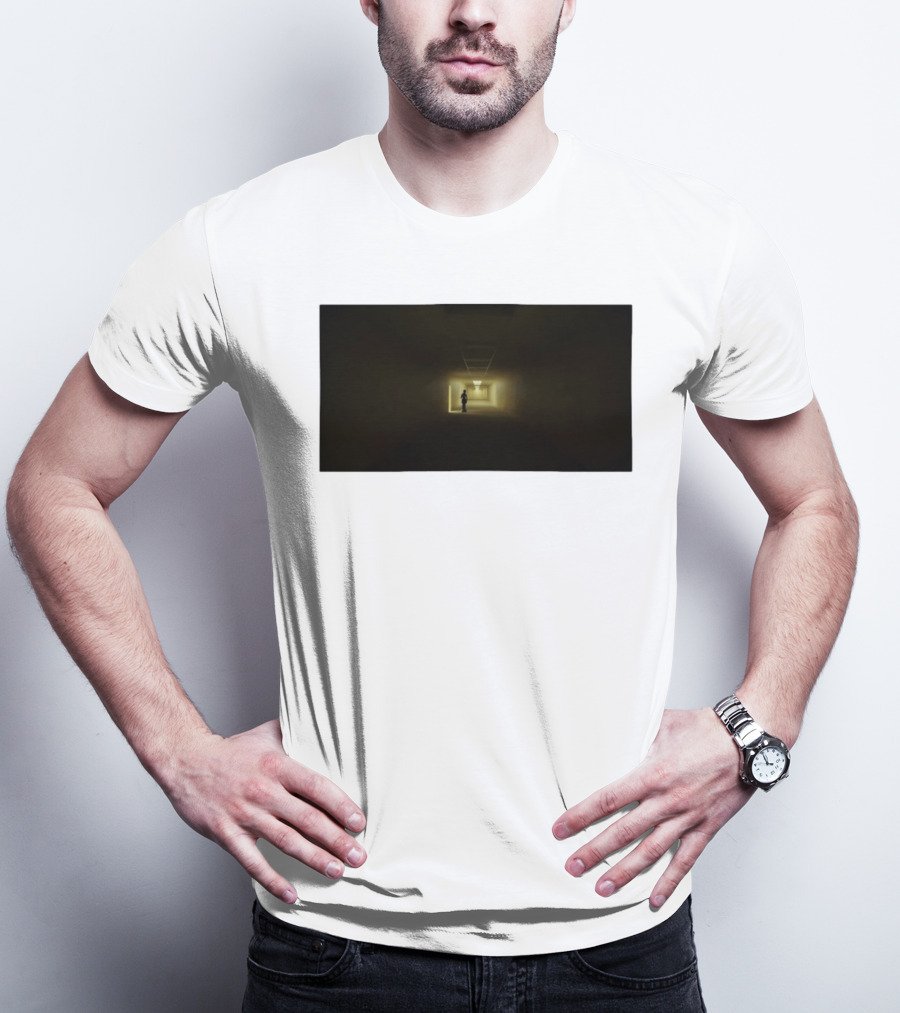 Backrooms Dark Hallway Figure Eerie Aesthetic T-Shirt