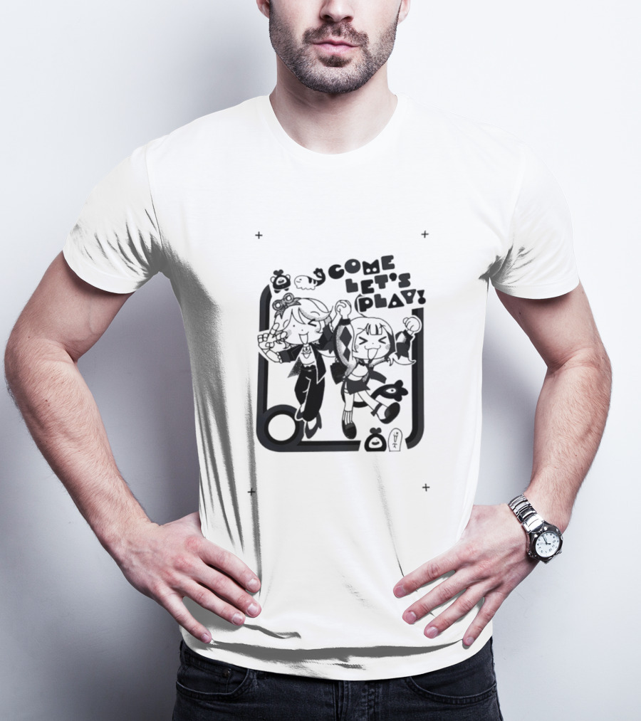 Come Let's Play Anime Characters Manga Fun T-Shirt