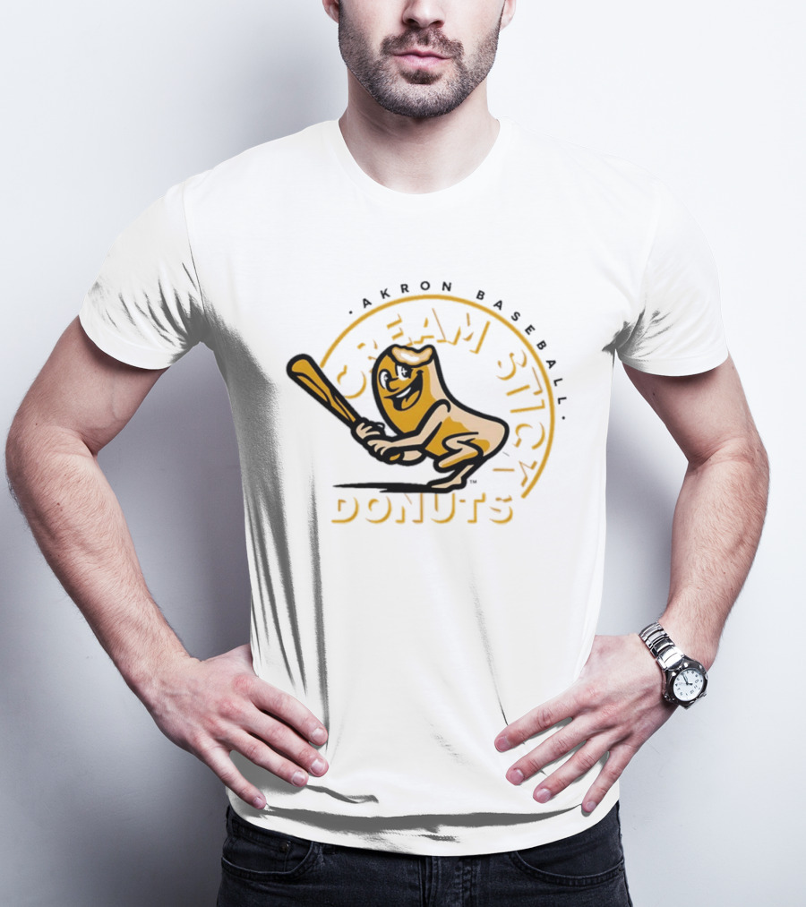 Cream Stick Donuts Akron Baseball T-Shirt