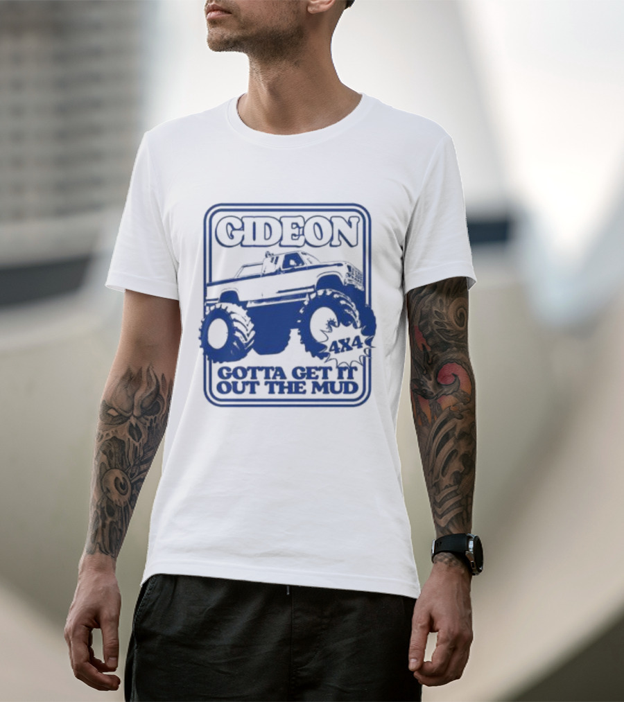 Gideon Monster Truck 4X4 Gotta Get It Out The Mud Ringer T-Shirt