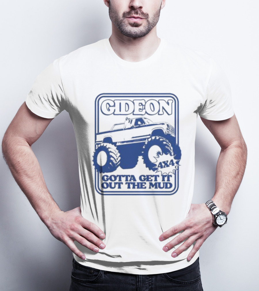 Gideon Monster Truck 4X4 Gotta Get It Out The Mud Ringer T-Shirt