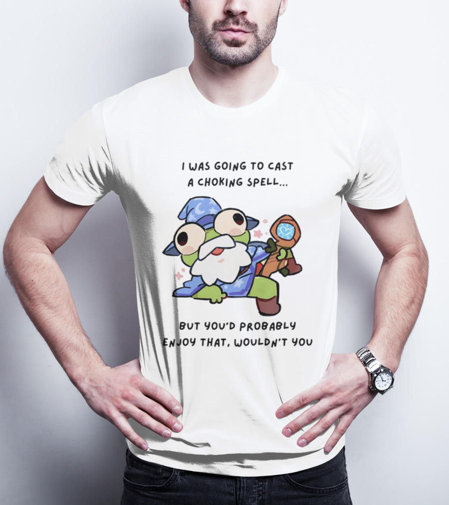 I Was Going To Cast A Choking Spell But You'd Probably Enjoy That Wizard Frog With Staff T-Shirt