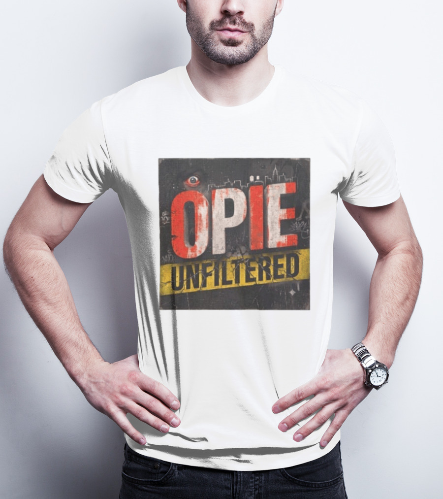 Opie Unfiltered Podcast Eye Graffiti Cityscape T-Shirt