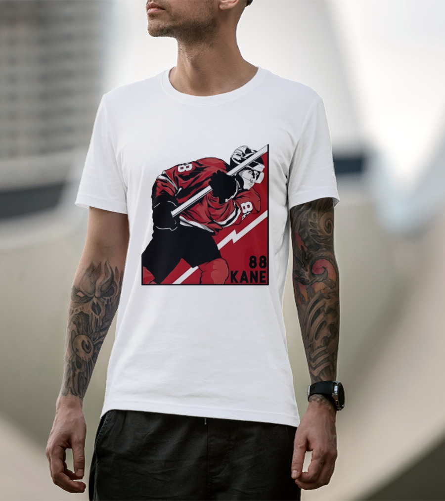 Patrick Kane 88 Chicago Blackhawks Comic Style Hockey Player T-Shirt