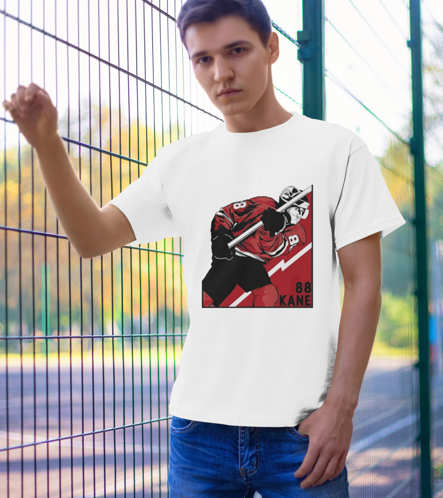 Patrick Kane 88 Chicago Blackhawks Comic Style Hockey Player T-Shirt