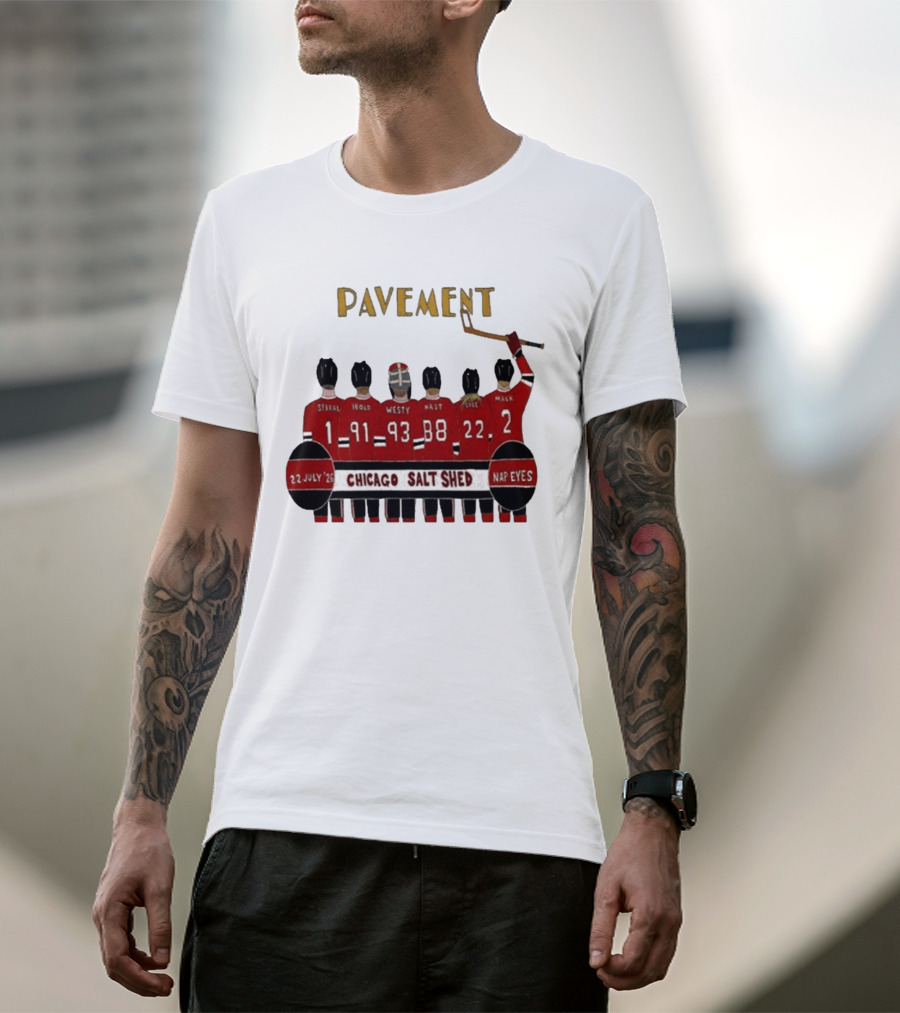 Pavement Chicago Salt Shed July 22 2026 Hockey Theme Nap Eyes Event T-Shirt
