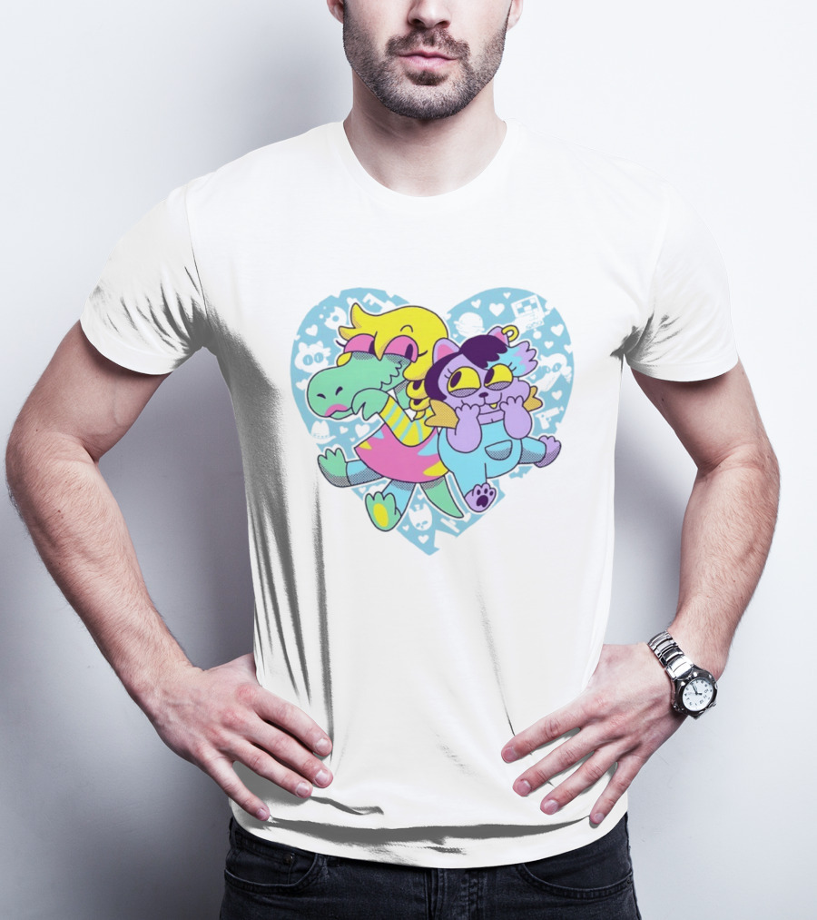 So Hyped 10th Anniversary Undertale Deltarune Heart Characters T-Shirt