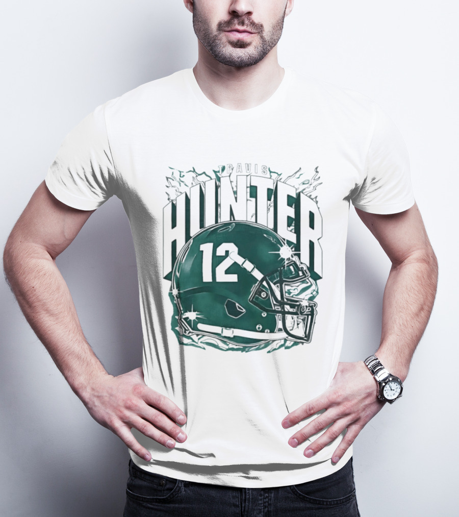 Travis Hunter 12 Helmet Jacksonville Jaguars Sports Fan T-Shirt