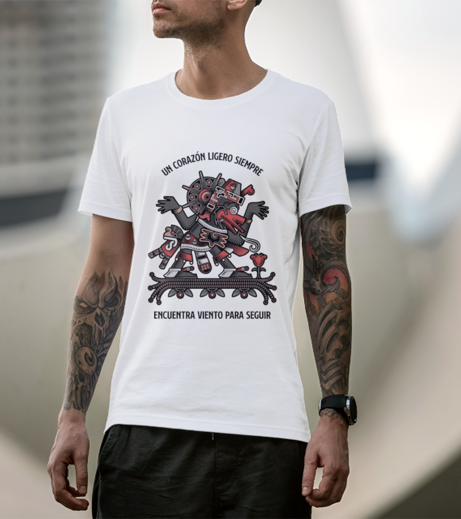 Un Corazón Ligero Siempre Encuentra Viento Para Seguir Aztec T-Shirt