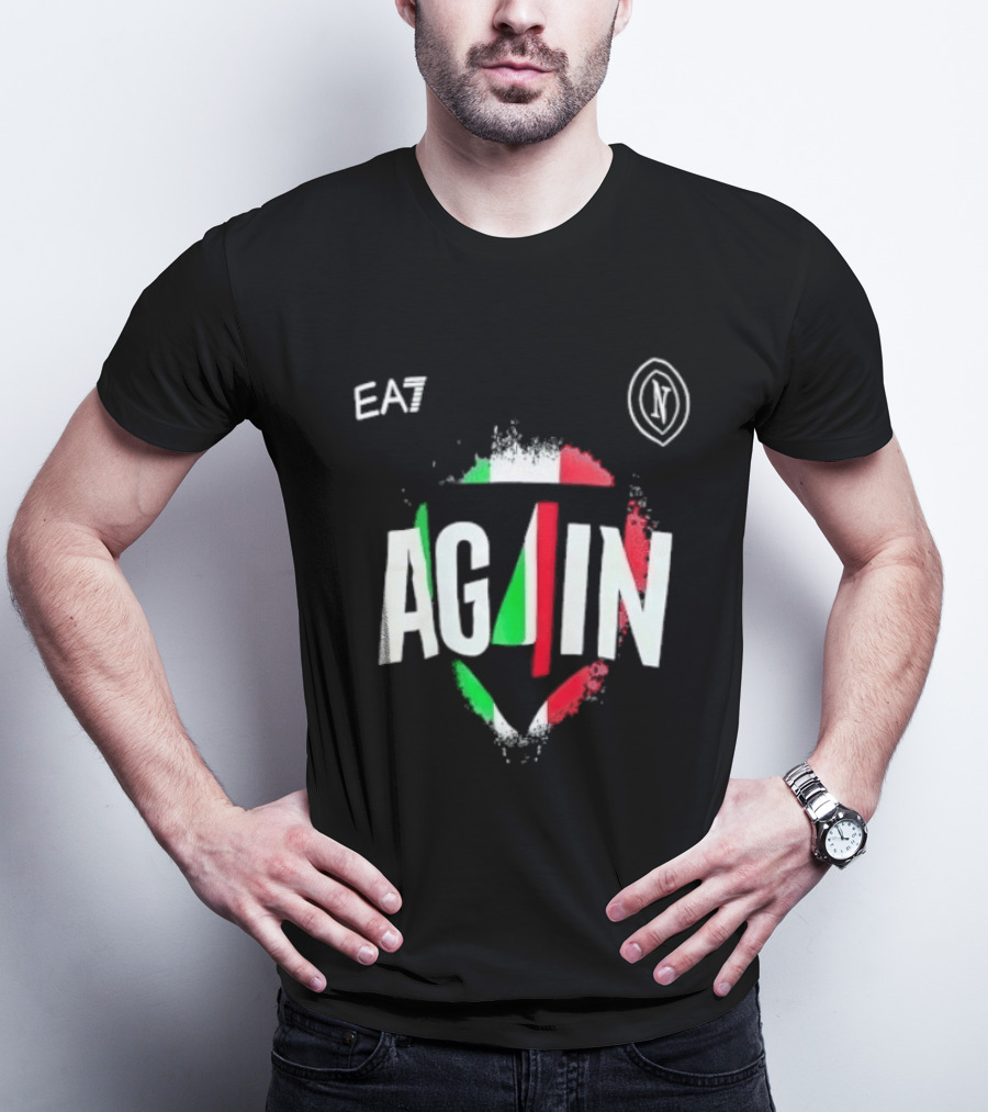 EA7 AG4IN Italian Flag T-Shirt