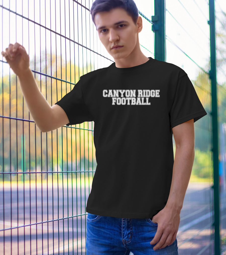 Canyon Ridge Football Crown Trio Block T-Shirt