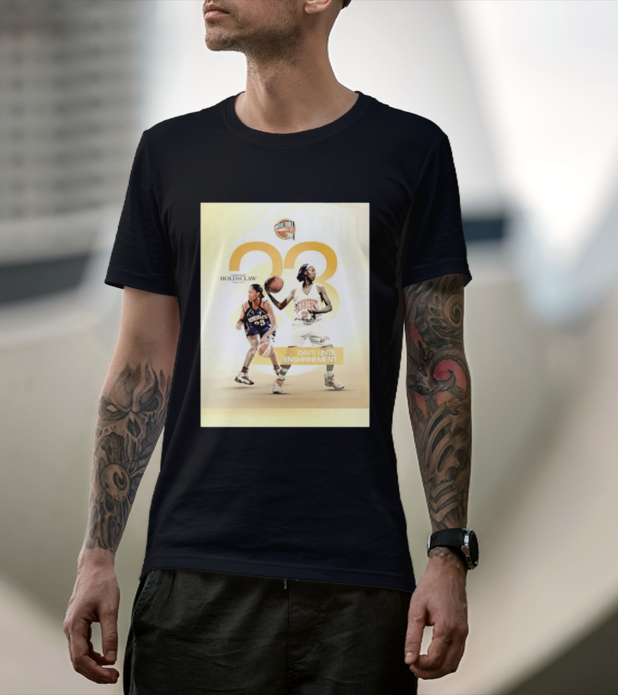 Chamique Holdsclaw Basketball Hall Of Fame 2026 Enshrinement Countdown Tennessee Mystics Number 23 T-Shirt