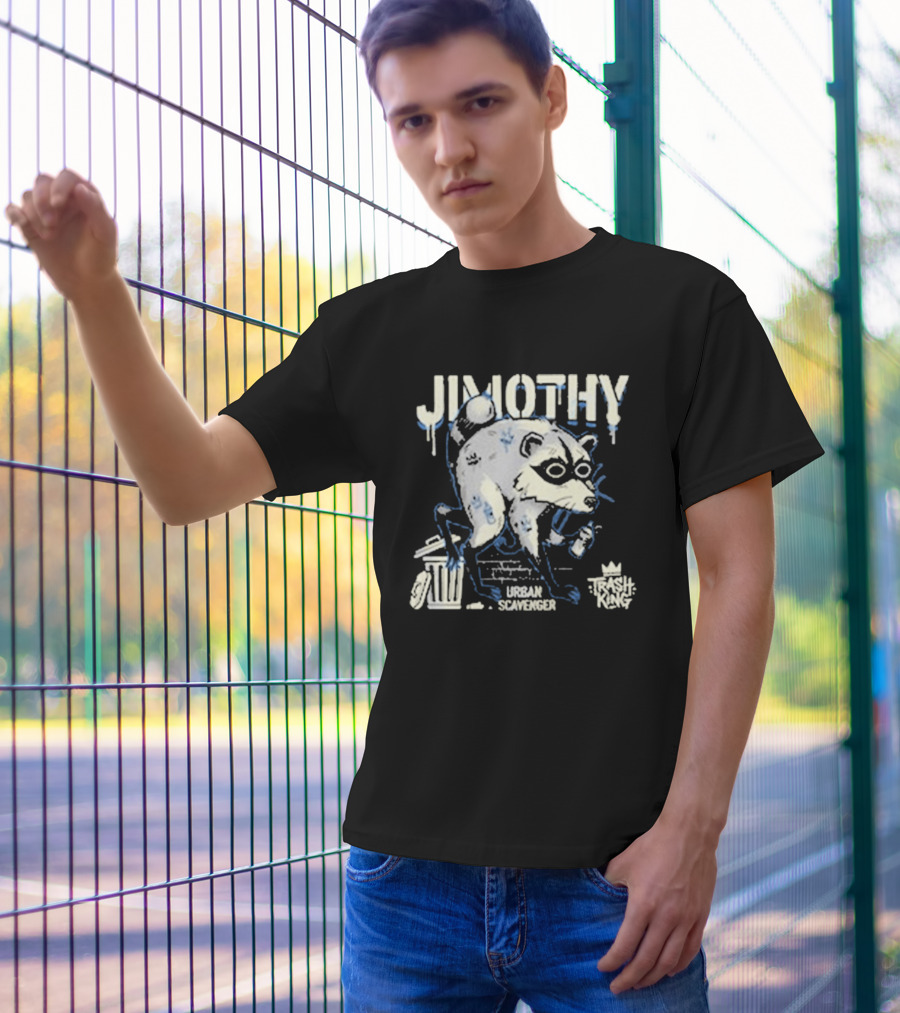 Jimothy Urban Scavenger Trash King Raccoon Dumpster Adventure T-Shirt