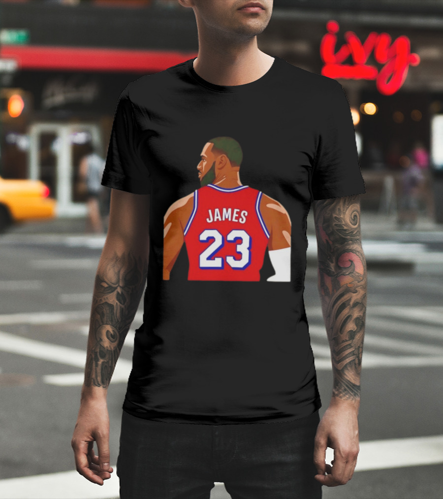 Lebron James 23 Philadelphia 76ers Red Jersey T-Shirt