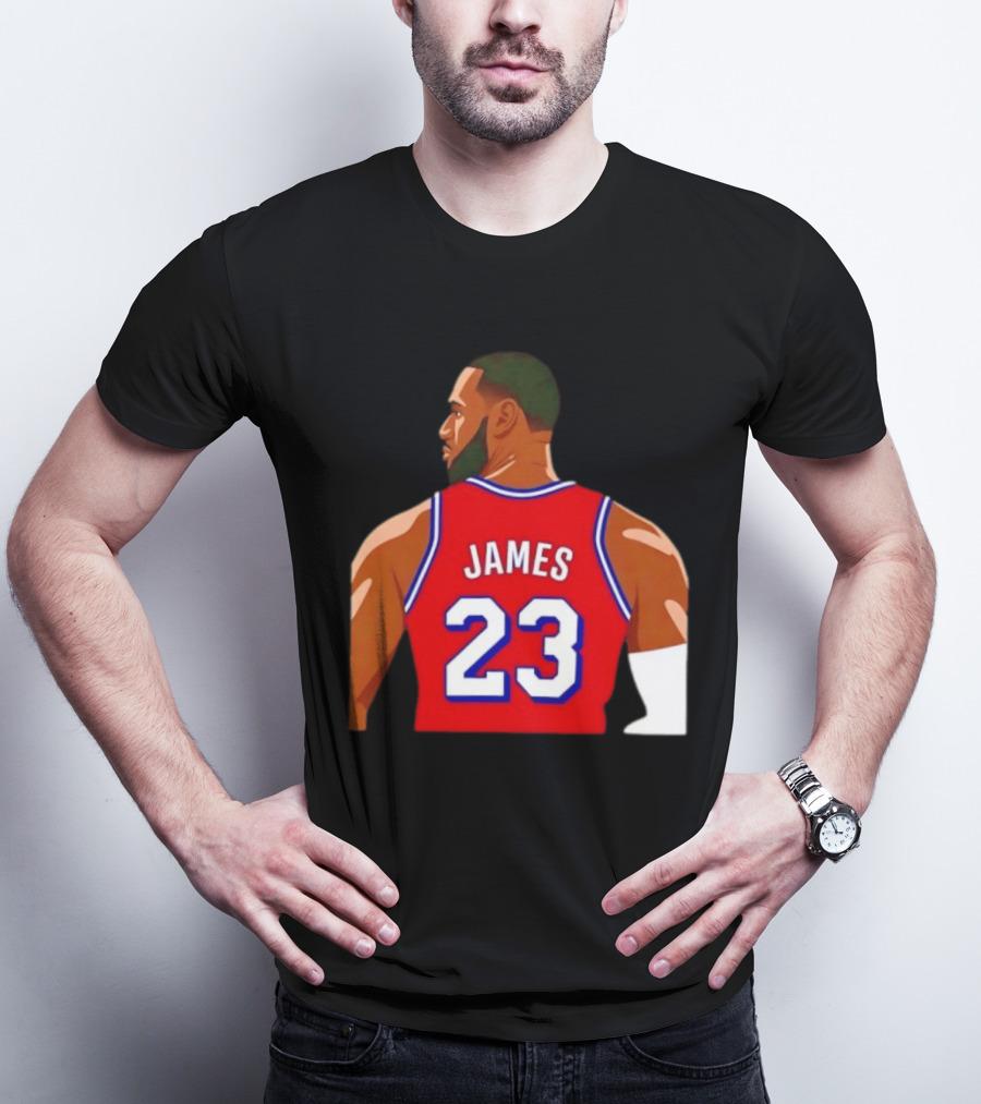 Lebron James 23 Philadelphia 76ers Red Jersey T-Shirt