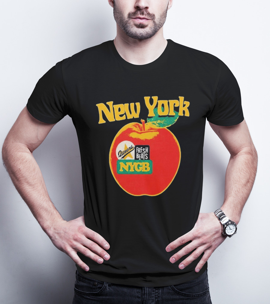 New York Queens Fresh Beats NYGB Apple T-Shirt