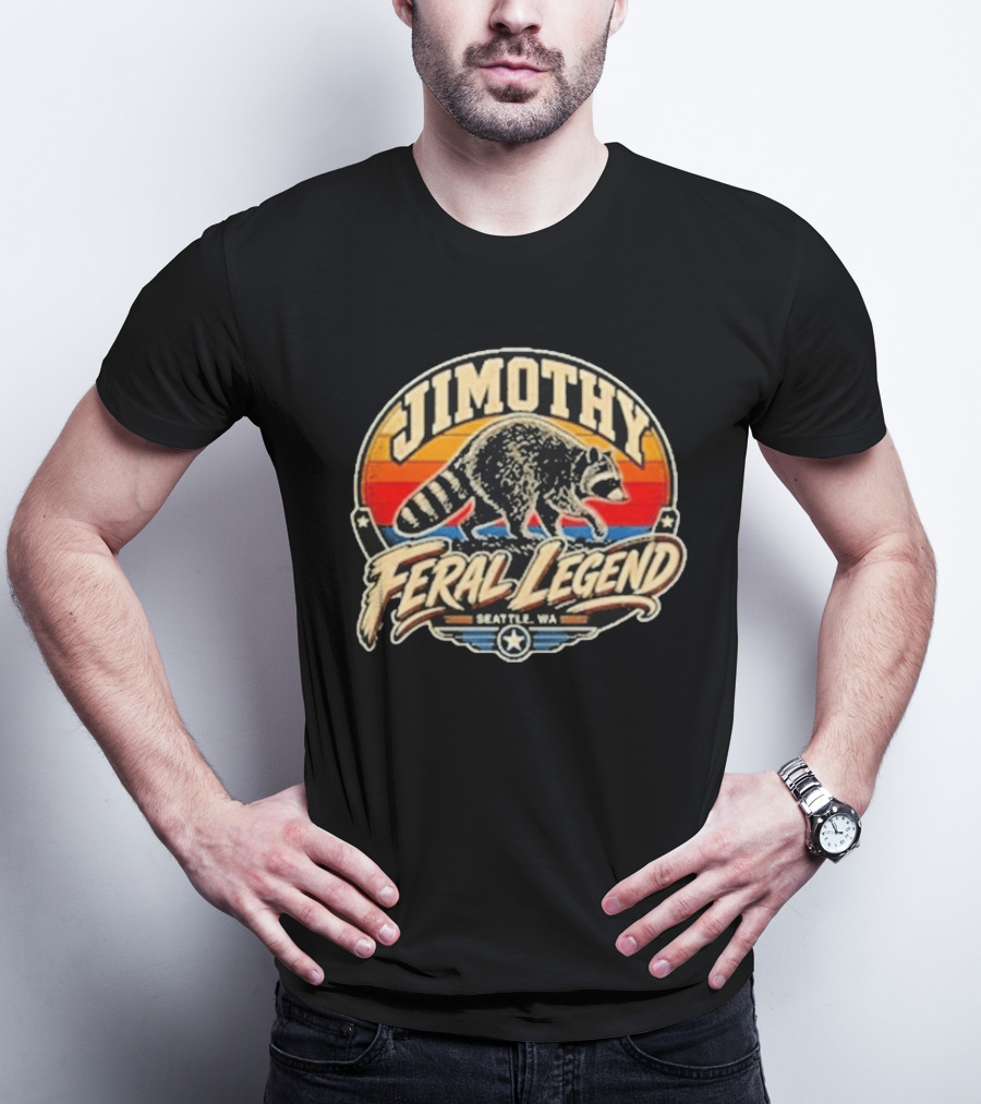 Jimothy Raccoon Feral Legend Seattle WA T-Shirt