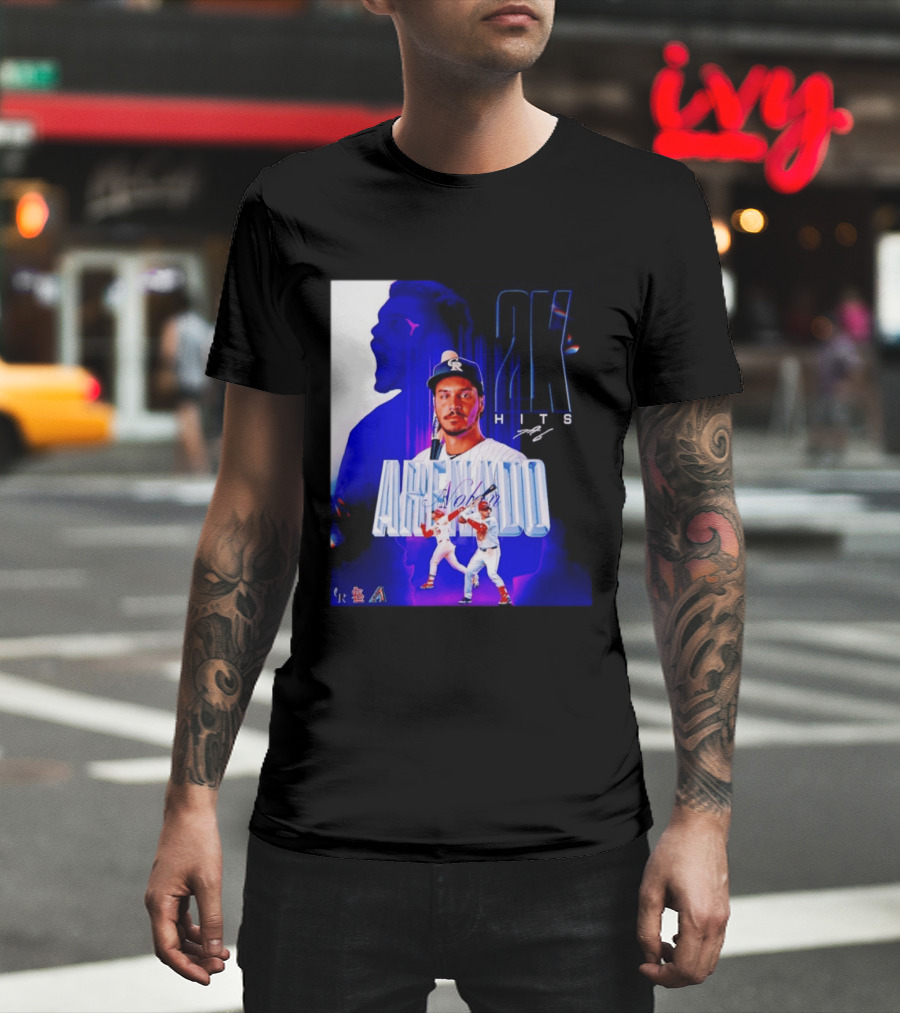 Nolan Arenado 2K Hits Retro Baseball Milestone Celebration T-Shirt