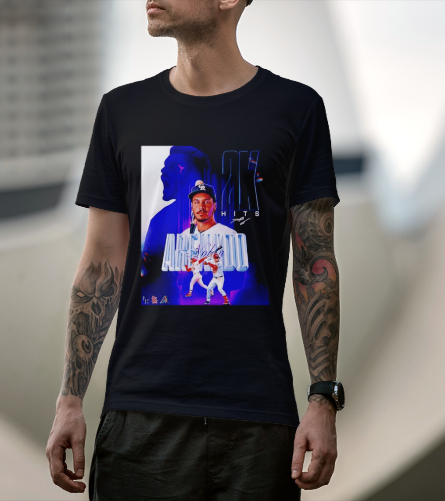 Nolan Arenado 2K Hits Retro Baseball Milestone Celebration T-Shirt