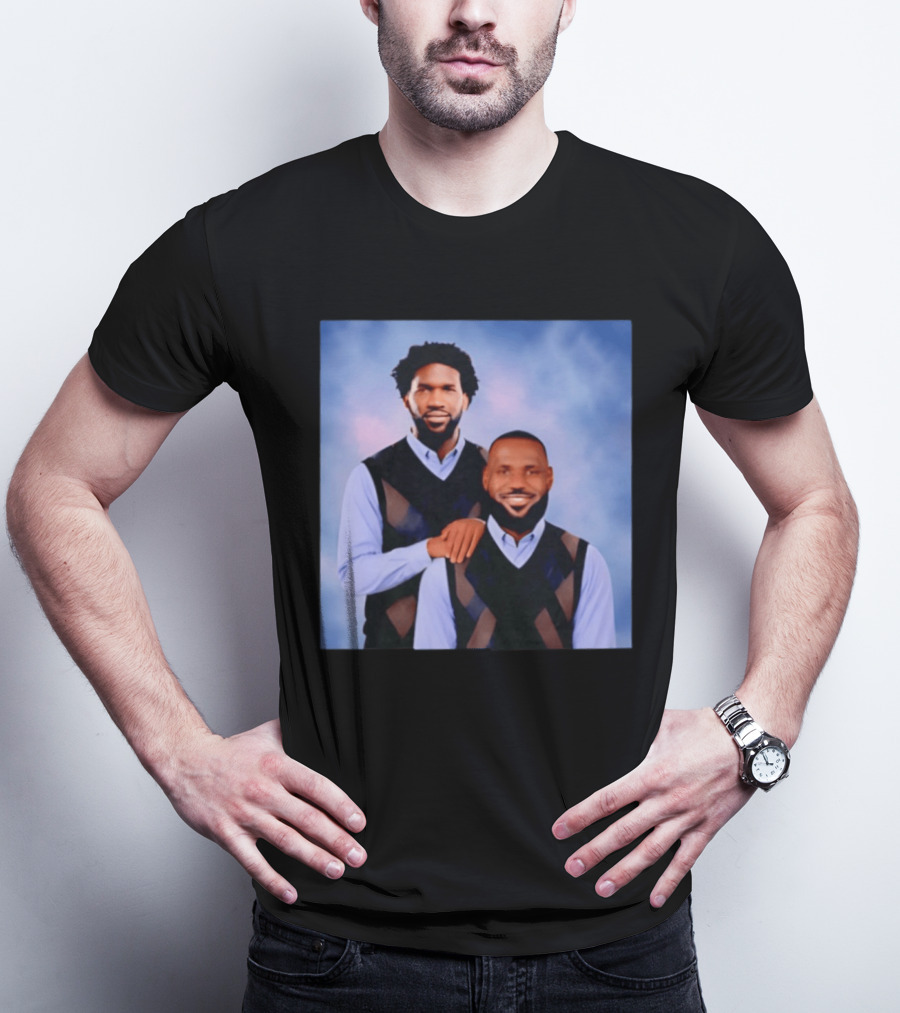 Philadelphia 76ers Lebron James Joel Embiid Step Brothers T-Shirt