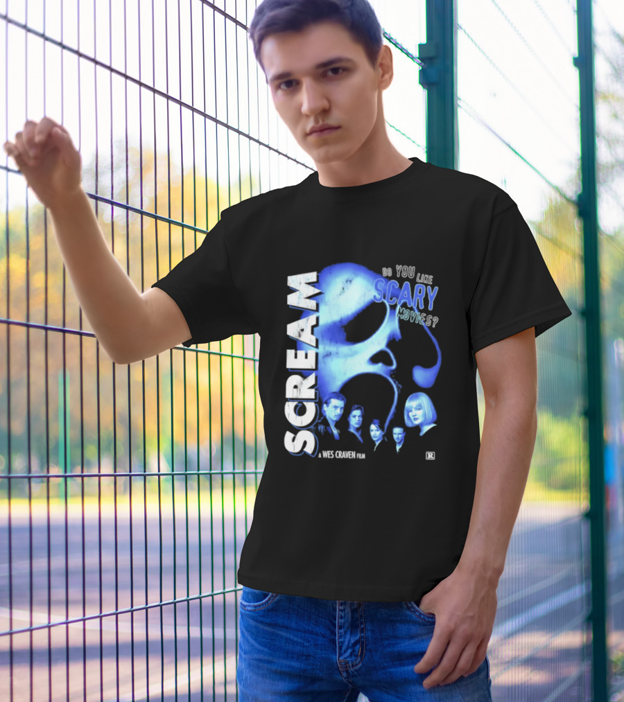 Scream Do You Like Scary Movies A Wes Craven Film Retro Collage T-Shirt